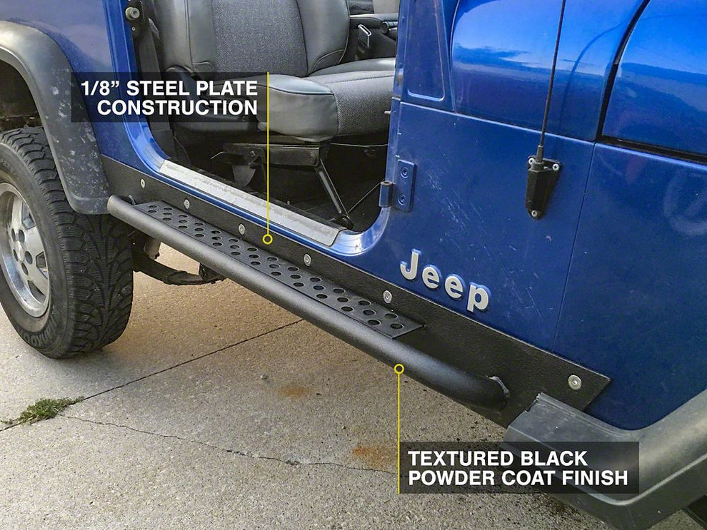 Barricade Rocker Guards with Step (87-95 Jeep Wrangler YJ) – Barricade ...