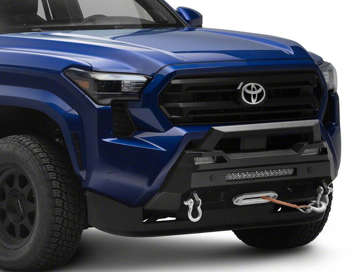 Barricade Stubby HD Front Bumper with Winch Mount and 20-Inch LED Ligh ...